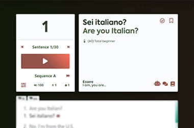 Learn Italian online with audio courses to think in Italian