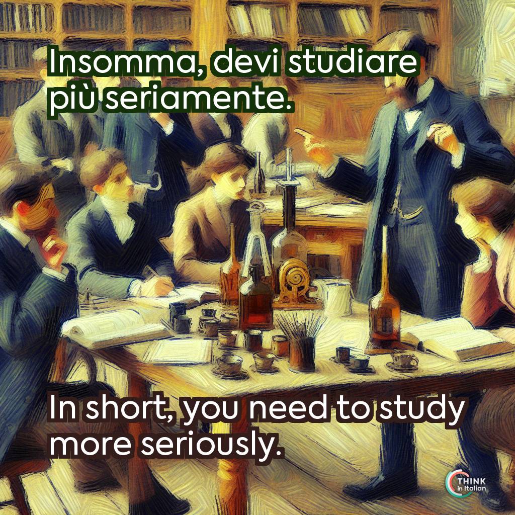 How to use "Insomma": Italian Grammar Lesson 49